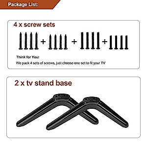 TV Stand Legs for Vizio 65 inch TV, TV Stand Base Compatible with Vizio 65 inch Home Theater Display, TV Stand for Vizio D65-E0, for Vizio E65-E0 with Screws, Stable and Safe
