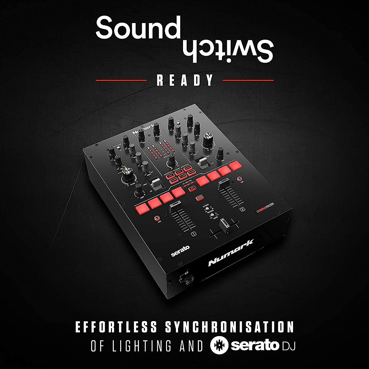 Numark Scratch | Two-Channel DJ Scratch Mixer for Serato DJ Pro (included) With Innofader Crossfader, DVS license, 6 Direct Access Effect Selectors, Performance Pads and 24-Bit Sound Quality