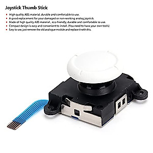 Joystick Button Module, Wear Resistant Compact Thumb Stick Portable Comfortable Easy to Install for Switch Joycon Controller(White)