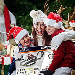 Slot Car Race Track Set Electric Powered Super Loop Speedway with Four Cars for Kids with Sounds and Light Dual Racing Adult-Slot Car Set