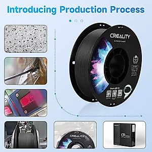 Official Creality 3D Printer Filament, ABS Filament 1.75mm No-Tangling, Strong Bonding and Overhang Performance Dimensional Accuracy +/-0.02mm, 2.2lbs/Spool