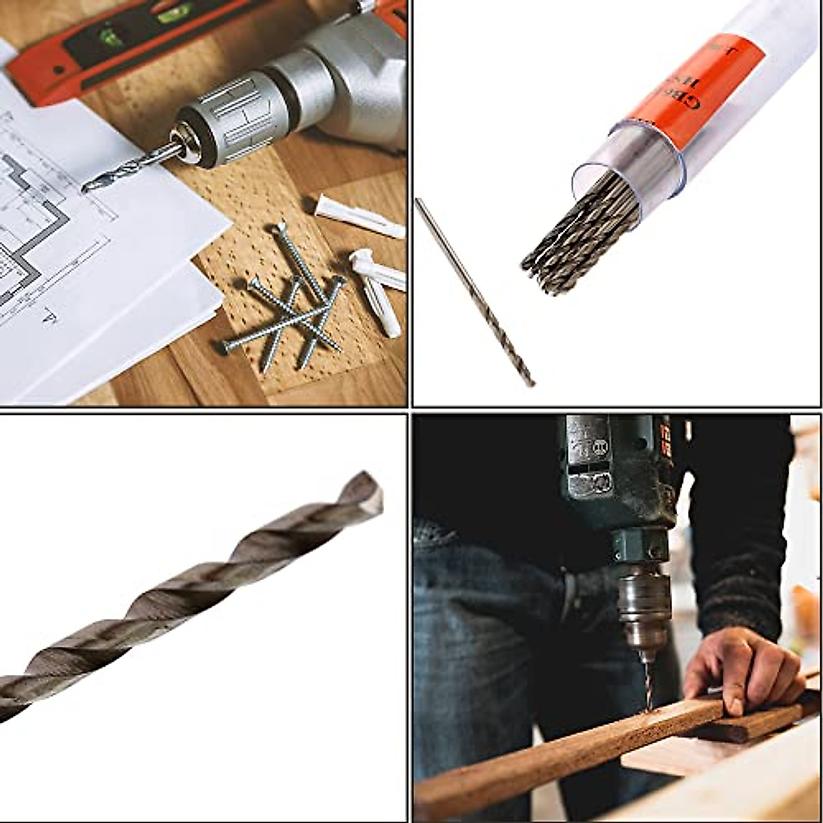 Mtsooning 10PCS 0.5mm Micro Straight Shank Twist Drill, Heat Resistant HSS Drill Bit, Tiny High Speed Bit for Plastic, Copper, Wood, Metal, Aluminum Alloy, Steel, Cast Iron