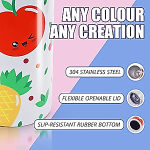 HTVRONT 20 OZ - 4 Pack - Skinny Straight - Sublimation Tumbler Blank with Sublimation Paper, Sublimation Shrink Wrap, Straw and Box