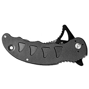 Mantis Knives MKF-814 Snaggletooth II High Tech Folding Blades Knife, Black