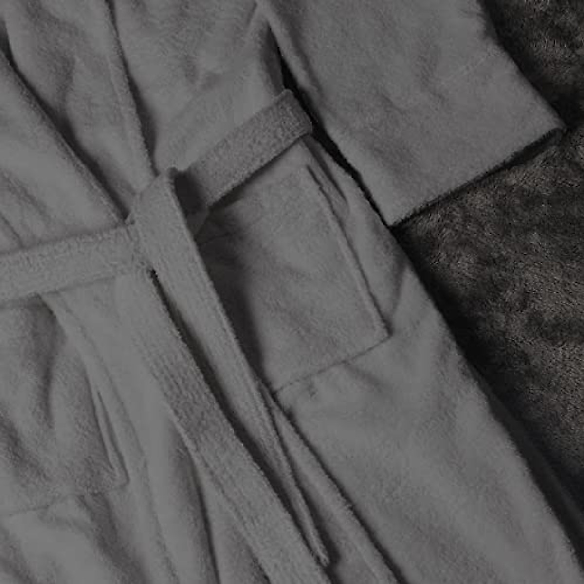 Superior Men's Traditional Premium Turkish Cotton Lightweight Long Bathrobe with Pockets- Large-X Large, Grey