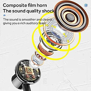 CREVIEW Neckband Bluetooth Headphones,in-Ear Sports Earphones, 100 Hours Playback, Bluetooth 5.3 with Beautiful Music Sound and Microphone for Call. Headphones Gift for Friends