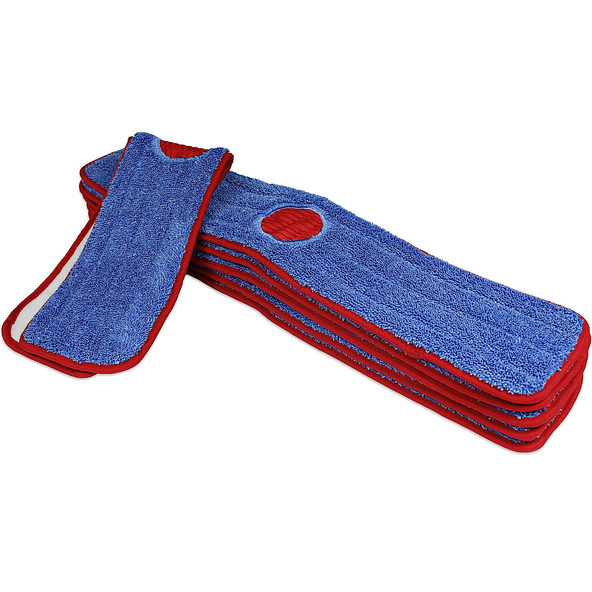 CleanAide Twist Yarn Mop Pad with Spot Cleaning Scrubber, 18 Inches, 6 Pack