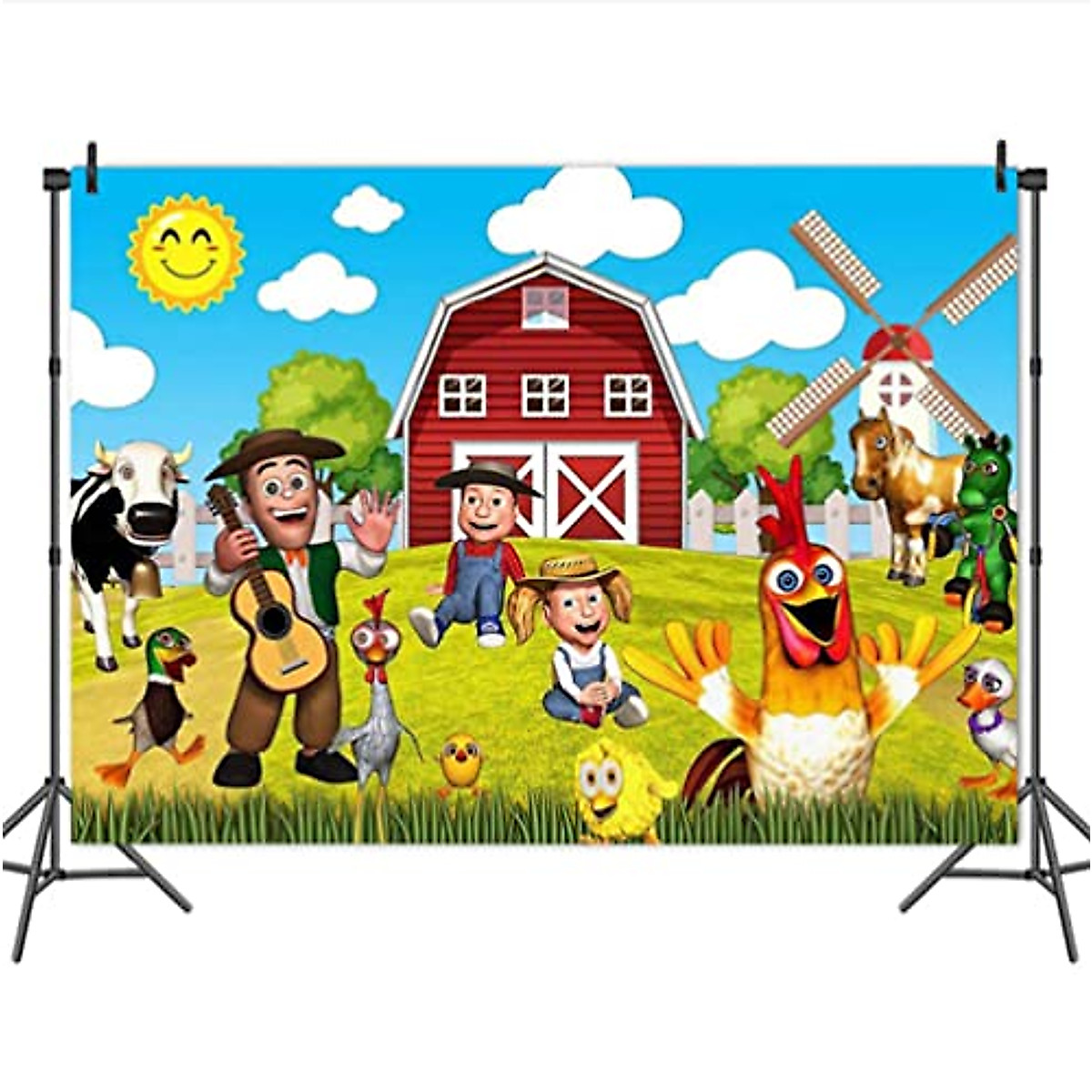Yingeqiao Theme Party Backdrops The Zenon Farm Baby Shower Kids Birthday Party Decoration Photography Background Props a