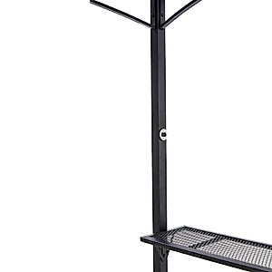 8x5ft Grill Gazebo,Outdoor Patio Canopy, BBQ Gazebo Shelter with Steel Hardtop and Side Shelves,Iron Grill Gazebo Canopy w/Bar Counters for Family Parties Outdoor Activities,UV Protection,Waterproof