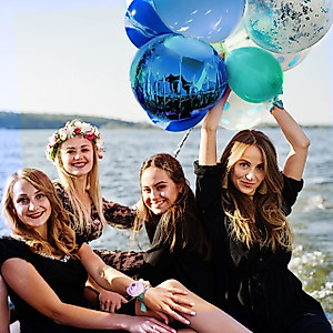 Cheerland Ocean Theme Under the Sea Balloon Garland for Blue Birthday Party Decorations Blue Beach Summer Party Balloons Arch Kid's Bday Baby Bridal Shower Grdaution Party Supplies