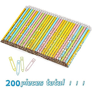 200 Pieces Llama Cactus Pencils Fun Pencil with Erasers for Children or Students as Great Party Favor,Reward and Novelty Gifts (200)