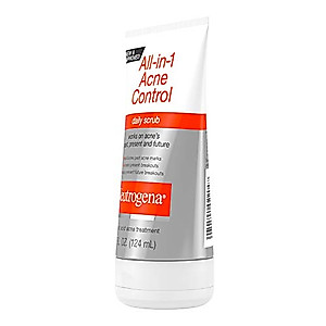 Neutrogena All-In-1 Acne Control Daily Face Scrub to Exfoliate & Treat Acne, with 2% Salicylic Acid Acne Medication, Exfoliating Acne Facial Scrub for Acne Marks & Breakouts, 4.2 fl. oz, Pack of 3