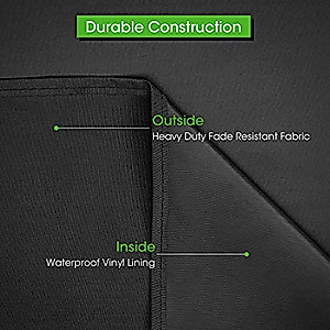 Mightify Grill Cover 55-Inch, Heavy Duty Waterproof Gas Grill Cover, Outdoor Fade & UV Resistant Barbecue Cover, All Weather Protection BBQ Grill Cover for Weber, Brinkmann, Char Broil Grills, etc