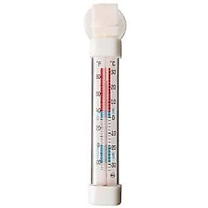 Taylor 3509 TruTemp Series Refrigerator / Freezer Analog Tube Thermometer with Safety Zones