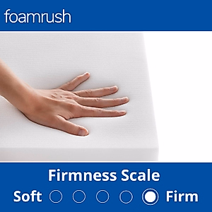 FoamRush 10-inch Bunk (30" x 72") High Density Foam RV Mattress Replacement With Canvas Navy Cover, Medium Firm, Made in USA, Camper Trailer, Removable Water-Resistant Outdoor/Indoor Cover with Zipper