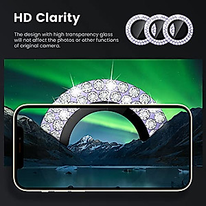 Tensea for iPhone 14 Pro/iPhone 14 Pro Max Camera Lens Protector Bling, Protection Camera Cover Tempered Glass Screen Protector Diamond Metal Individual Ring for 14Pro 6.1" / 14 ProMax 6.7 inch 2022