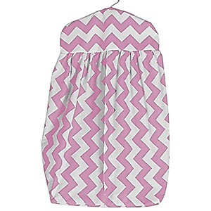 Baby Doll Bedding Chevron Dot Diaper Stacker, Pink