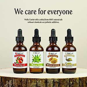 Well's Oil Aloe Vera Oil - Hydrating, Strengthening & Nourishing | Hair Growth & Sunburn Relief | All Natural | For Skin and Hair Care (2 Fl Oz / 60 ml)