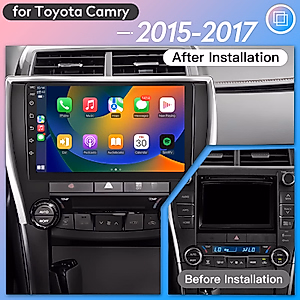 2+32 Android 12 Car Stereo for Toyota Camry 2015 2016 2017, 10.2" HD Touch Screen car Radio with Wireless Carplay & Android Auto, Mirror Link, Bluetooth, WiFi, GPS Navigation, Backup Camera