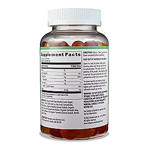 Amazon Basics (previously Solimo) Fiber 4g Gummies, Digestive Health, Supports Regularity, Orange, Lemon & Strawberry Flavors, 90 Count