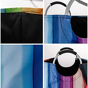 Duduho Sea Turtle Ocean Animal Laundry Basket with Handles Laundry Hamper Toys Storage Organizer Foldable Bucket Washing Bin Dirty Clothes Bag for Home Bathroom Bedroom Dorm