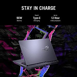 ASUS ROG Strix G15 (2022) Gaming Laptop, 15.6” 300Hz IPS FHD Display, NVIDIA GeForce RTX 3060, AMD Ryzen 7 6800H, 16GB DDR5, 1TB SSD, RGB Keyboard, Windows 11 Home, G513RM-IS74