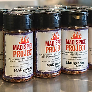 MAD Greens MAD Spice Salad Seasoning, Secret Spice Blend with Peppers, Chilies, Sea Salt, and Chocolate Extract, Blended in the USA, No Sugar Added, 2 pack - 1.8 oz each