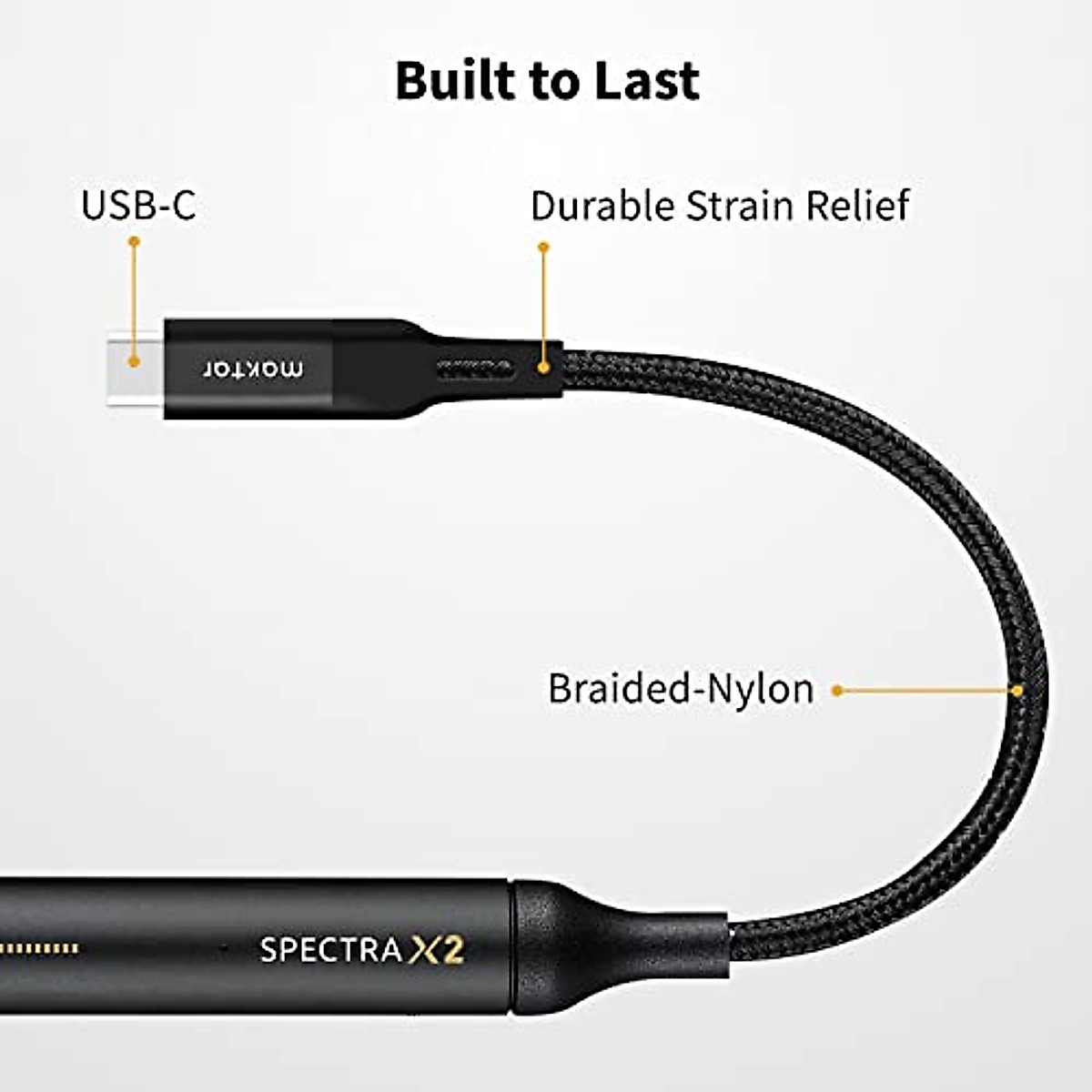 MAKTAR Spectra X2 Portable DAC/AMP [3.5mm Jack to USB-C], High Resolution Lossless 32bit / 384kHz Headphone Amplifier, Compatible with iPad, MacBook, Android, Laptop
