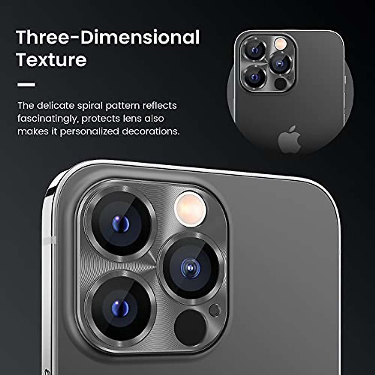 Tensea for iPhone 14 Pro/iPhone 14 Pro Max Camera Lens Protector, Aluminum Alloy Metal Tempered Glass Cover Camera Screen Protector Accessories, Case Friendly for iPhone 14Pro / 14 ProMax 2022