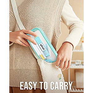 DGDFLDGC Mesh Pencil Pouch Clear Case Kawaii Accessories Bag Makeup Big Office College School Gift for adults Teen Girl Boy (DG 003)