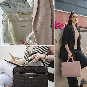 Laptop Sleeve 14 inch, BAGSMART Laptop Carrying Case Compatible with 13-13.3 inch Notebook, Compatible with MacBook Pro 14 Inch, MacBook Air, Laptop Protective Bag with Pocket, Handles, Black…