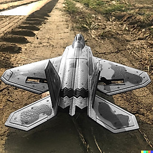 F222 CH RC Airplane, F-22 Plane Ready to Fly, 2.4GHz Remote Control, Easy to Fly RC Glider for Kids & Beginners Fighter Jet,2.4GHz 6-axis Gyro Stabilizer RTF Hobby Glider Aircraft Plane Easy to Fly