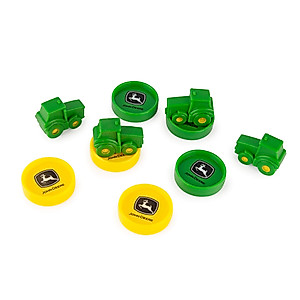 John Deere Checkers Board Game - Includes Themed Folding Board, Checkers, and Collectible Tractor Kings - Collectible Farm Toys and Strategy Games - Ages 6 Years and Up