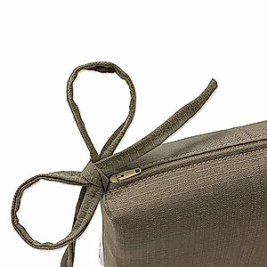 Pillow Perfect Forsyth Solid Indoor/Outdoor Patio Seat Cushions Plush Fiber Fill, Weather and Fade Resistant, Square Corner - 20" x 20", Brown 2 Count