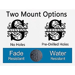 Personalized Family Name Sign, Personalized Metal Sign, Custom Metal Sign, Monogram Wall Decor, Personalized Last Name Sign, Split Letter Monogram Sign，housewarming gifts for new house