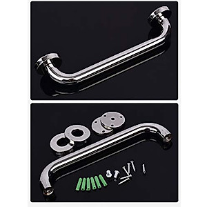 CRODY Bath Wall Attachment Handrails Grab Bar Rails Bathroom Chrome Stainless Steel Antislip Grab Bar, Brushed Nickel Polished Finished Wall Mounted Support Handrail, Shower Towel Rack Safety Railing/