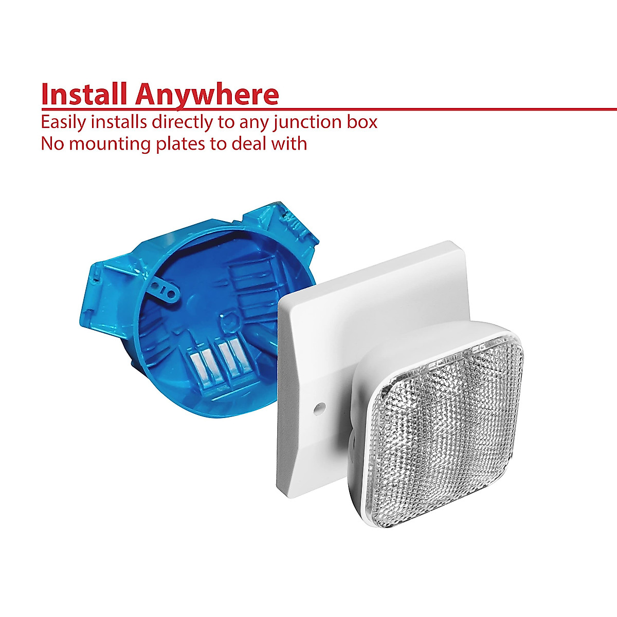 NICOR Lighting Emergency LED Remote Light Fixture (ERL1-10-WH) , White