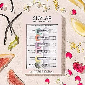 Perfume Palette By Skylar - 6 Signature Fragrances in 1 Convenient Travel-Sized Discovery Kit - Paraben-Free, Phthalate-Free, Vegan, and Cruelty-Free (6 x 1.5 mL / 0.05 fl oz)