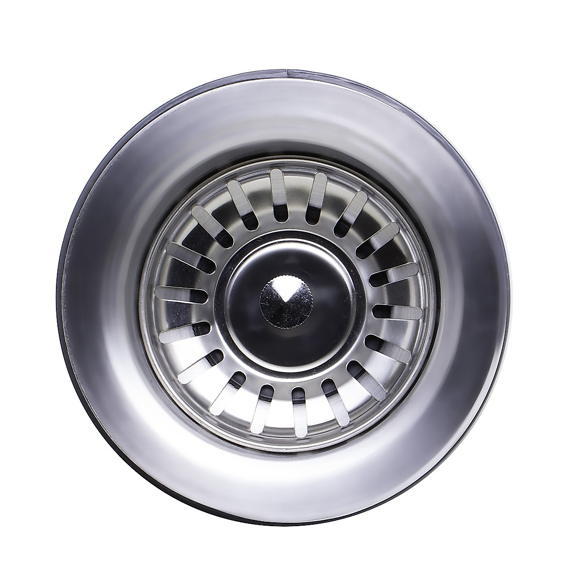 ALFI brand ABST35 Brushed Stainless Steel 3 1/2-Inch Basket Strainer Drain