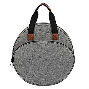 Shinyzone Cross Stitch Storage Bag Grey,Embroidery Projects Bag,Sewing Crafts Storage Tote Bag,Knitting Bags with Zipper Pockets Organiser for Embroidery Hoops,Charts and Threads
