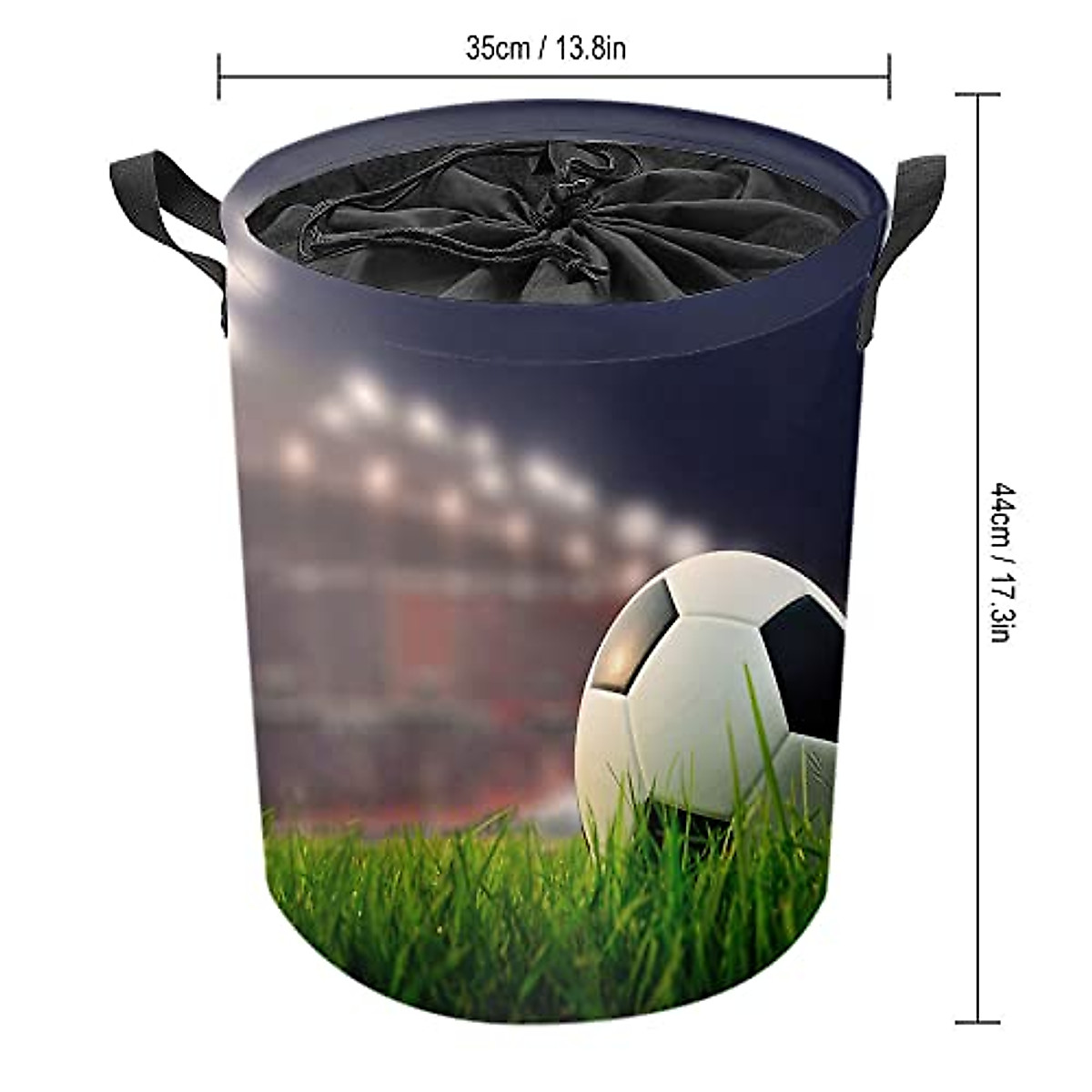 KURISOE soccer Laundry Hamper Boys Sport Theme Laundry Hamper Football Game Organizer Basket for Girl Bedroom, Bathroom, Dorm