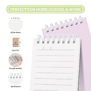 Ddaowanx Small Notebooks,3x5 Pocket Spiral Notepads With Lined Pages - The Perfect Little Mini Notebook to Stay Organized and Boost Productivity at Work or School (8, Cute Colors)