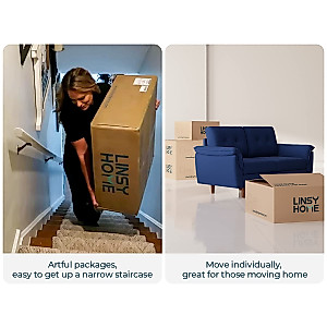 LINSY HOME Modular Sectional Sofa, Velvet Sectional Sofa Couch with Memory Foam, U Shape 6 Seat Modular Sectionals with Ottomans, Sleeper Sofa Couches with Chaise for Living Room, Blue