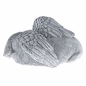 Pure Garden Sculpture Pet Memorial Statue, Sleeping Angel Dog