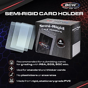 BCW SR1 Grading Submission Sleeves for PSA | Save & Grade Your Cards | Semi Rigid Card Holder 200ct