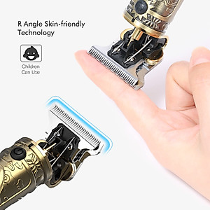 Professional Mens Hair Trimmer Bestauty Cordless Electric Hair Clippers with LCD Screen,180 Mins Working Time with Clipper Oil,Beard Trimmer T Blade Outiner Trimmer Gifts for Men