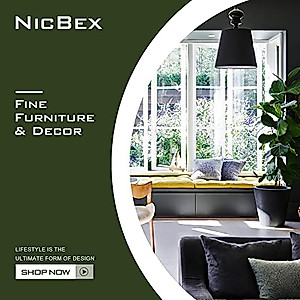NicBex Full Length Mirror, 43x16 Inch Aluminum Alloy Frame Large Wall Mirror, Vanity Mirror, Bedroom Mirror, Dressing Mirror, Living Room Mirror,Black