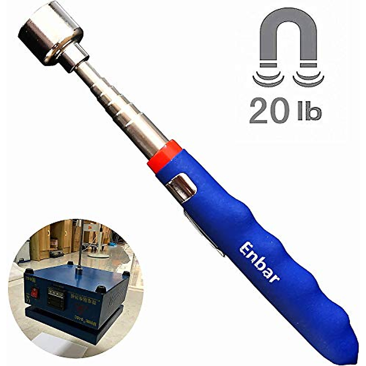 20lbs Magnetic Telescoping Pick Up Tool for Small Metal Tools Extendable Extends from 7 to 30 inches / 185-762mm,Useful for Hard-to-Reach Picking Tool,for Men, DIY Handyman, Father/Dad, Husband.