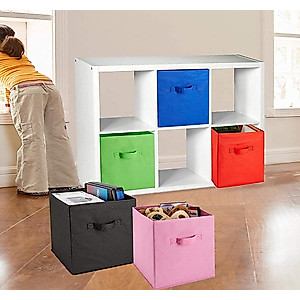 ZUER Fabric Storage Cubes- Foldable Storage Bins Thickening Household Cube Storage Box- Moistureproof, Dustproof, Odourless (2 Pack)