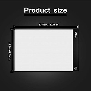 Mlife A4 LED Light Pad - Diamond Art Light Box Tracing Light Board with 3 Brightness, Ideal for Sketching, Animation, Drawing Light Box with 4 Fasten Clips